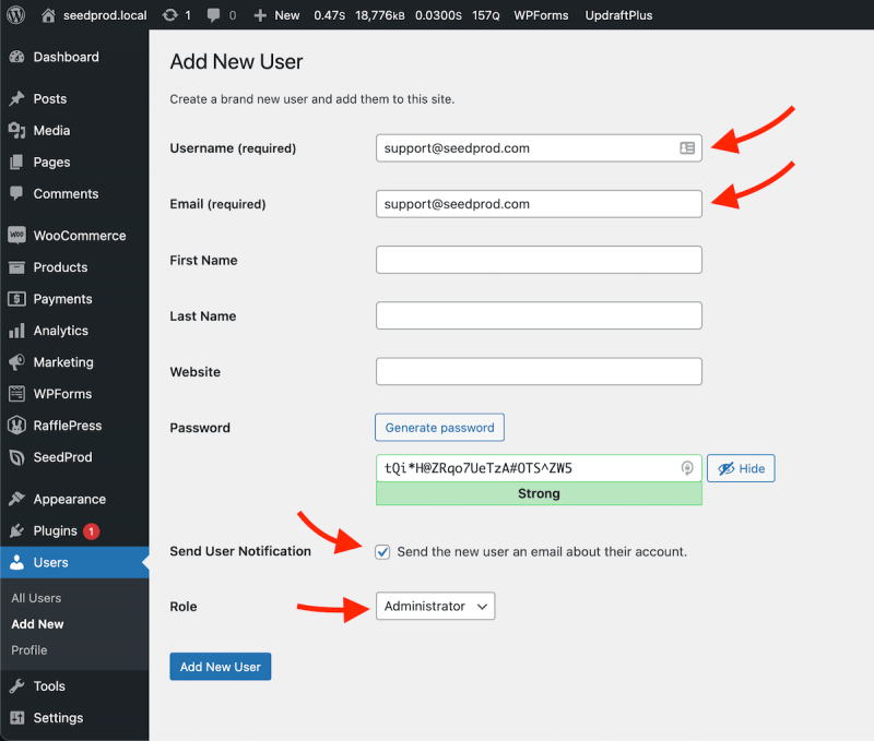 How to Create a Temporary Admin Account for Support - SeedProd