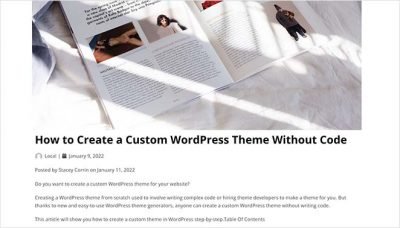 How to Make Custom WordPress Post Template for Single Pages