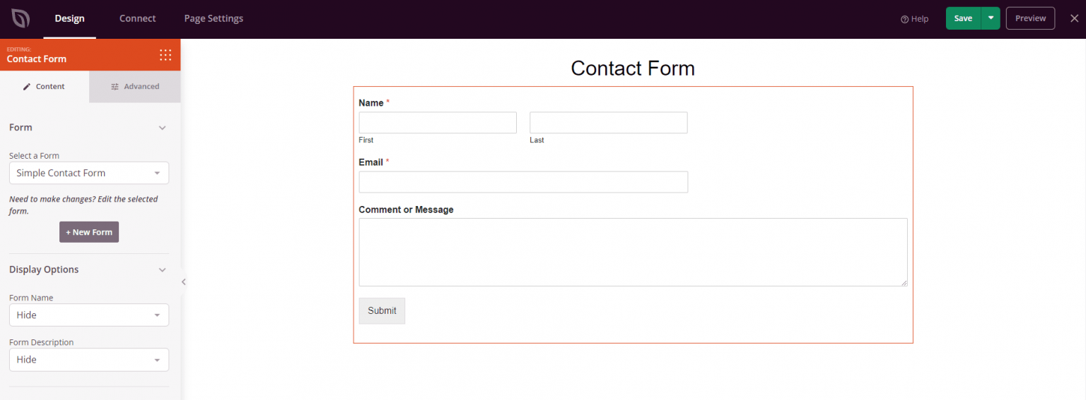 Contact Form Block - SeedProd