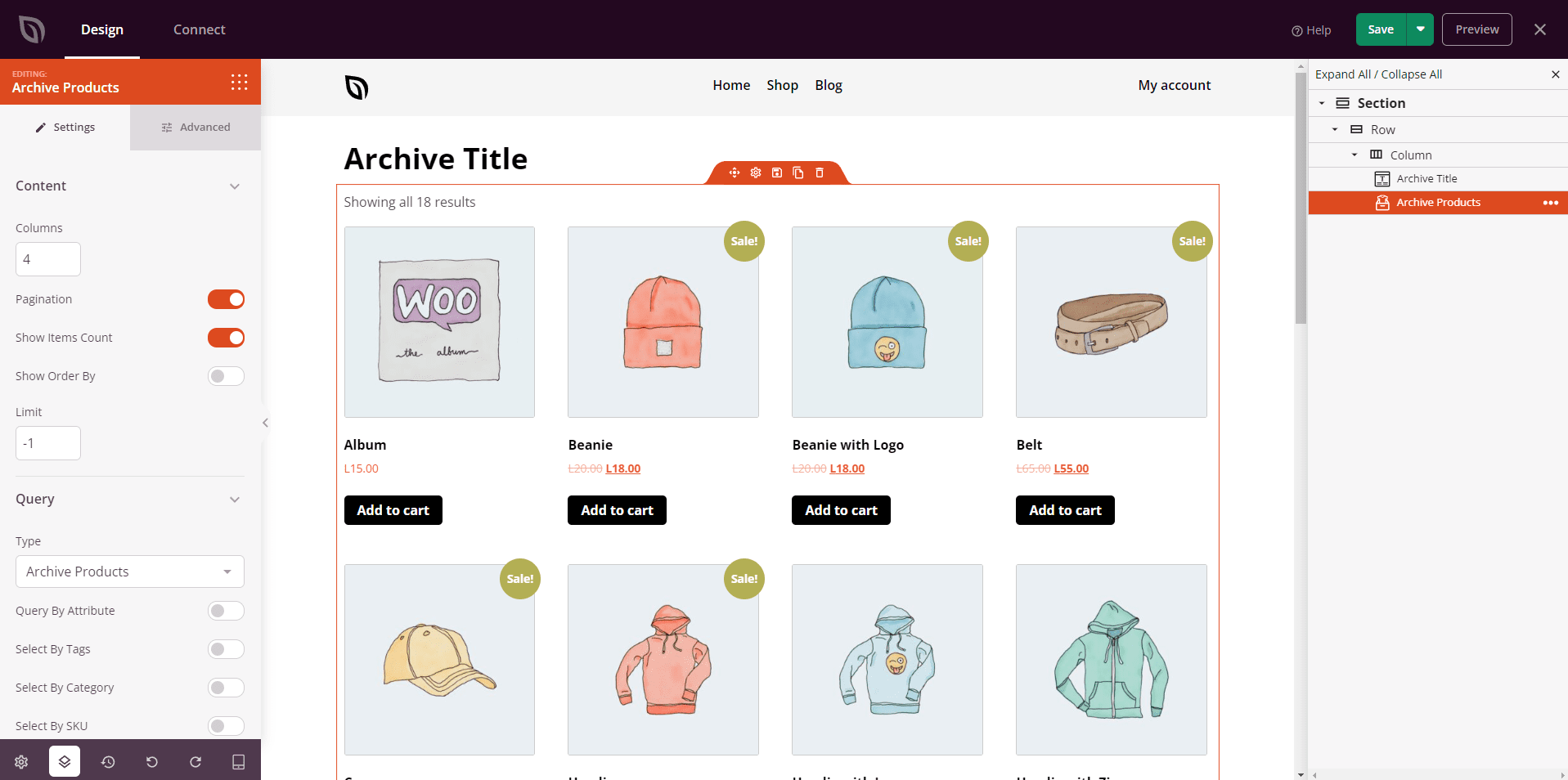 Archive Products Block (WooCommerce) - SeedProd