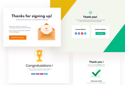 Responsive WordPress Thank You Page Templates + Examples