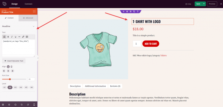 Product Title Block (WooCommerce) - SeedProd