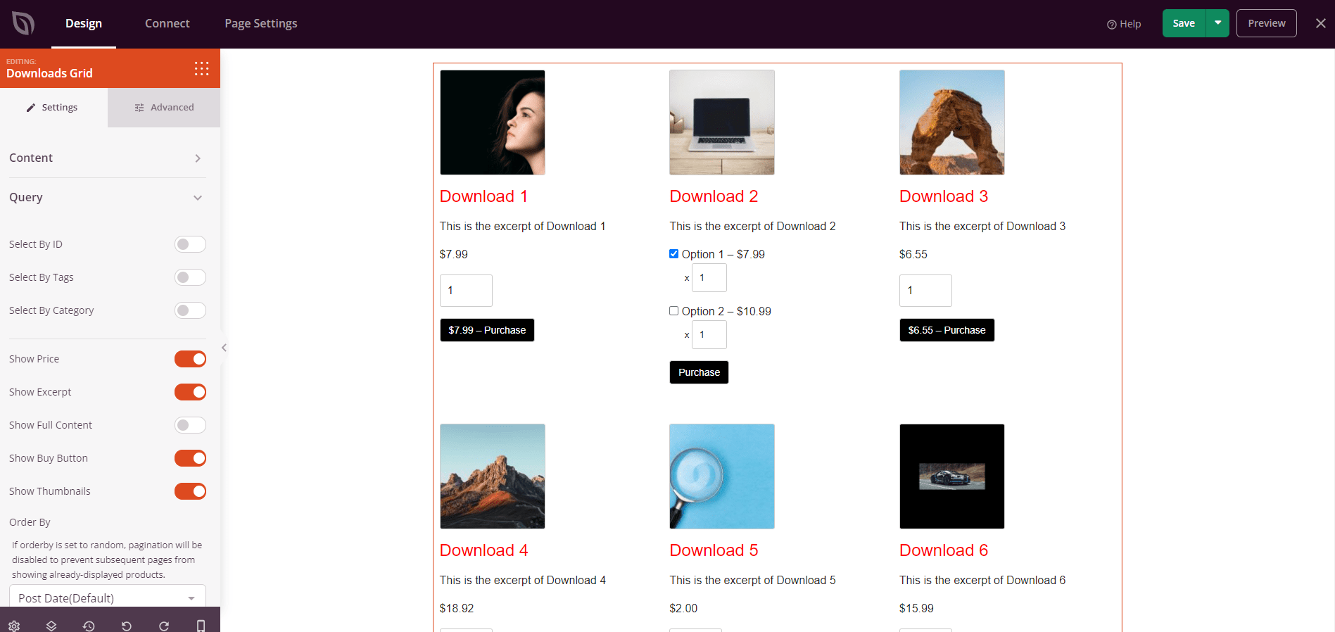 EDD Downloads Grid (Easy Digital Downloads) - SeedProd