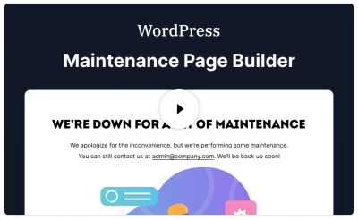 Website Under Maintenance Page Templates for WordPress