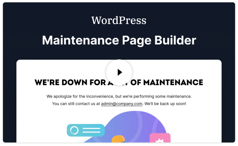 Website Under Maintenance Page Templates for WordPress
