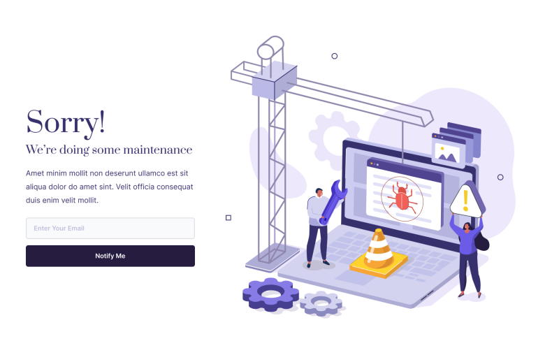 Website Under Maintenance Page Templates for WordPress