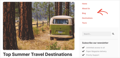 How to Create a Vertical Navigation Bar in WordPress