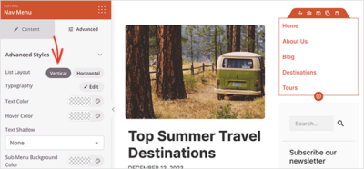 How to Create a Vertical Navigation Bar in WordPress