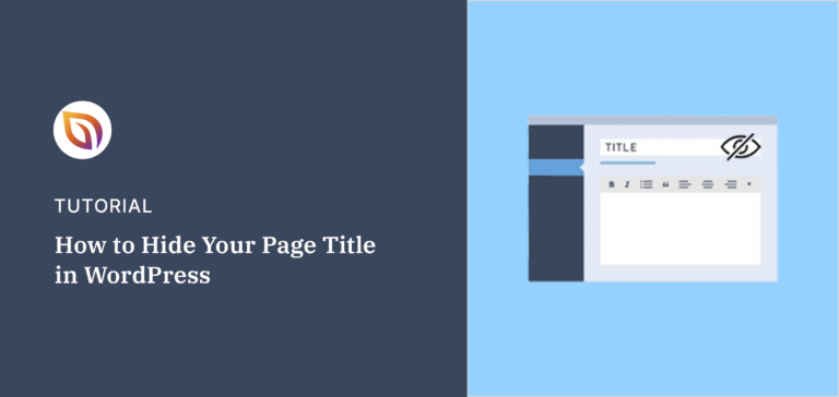 How to Hide Your Page Title in WordPress (5 Methods)