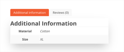 How to Customize the WooCommerce Additional Information Tab